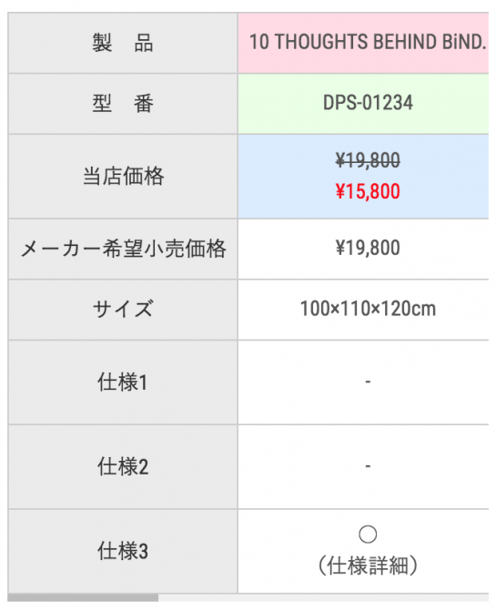 table_002 tableタグで表を作るときのスマホ対策。表部分にだけ横スクロールバーができてページ全体には影響しません。 – BiNDism Blog