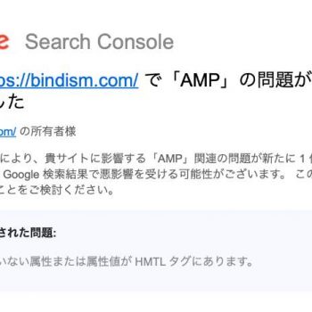 「AMPの問題が検出」とメールが来ました – BiNDism Blog